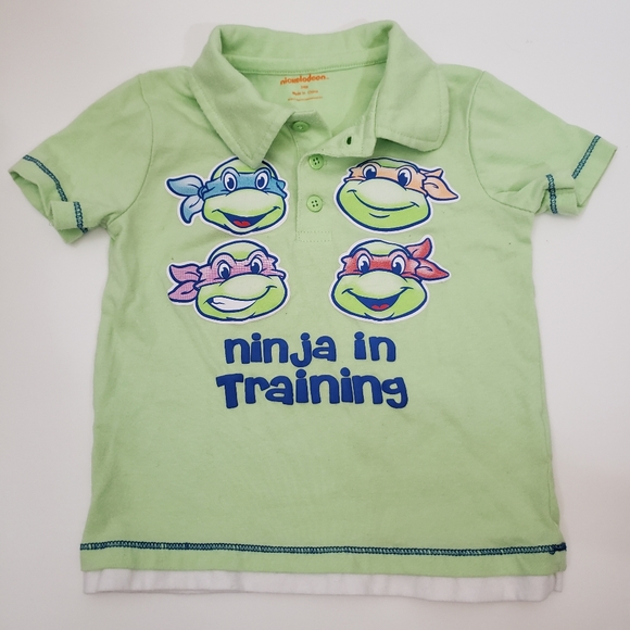 Nickelodeon | Shirts & Tops | 24mo Nickelodeon Tmnt Light Green Ninja ...